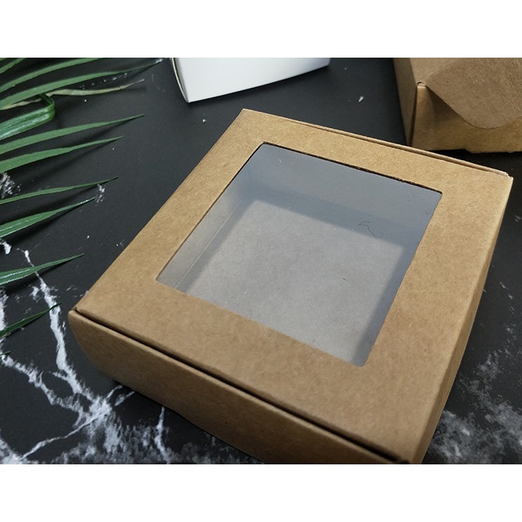 (ritasoap) open window Carton Gift Box 开窗礼物包装盒子 - 8.5CM X 8.5CM X 3.5CM ...