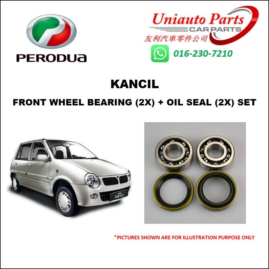 PERODUA KANCIL FRONT WHEEL BEARING (2X) + OIL SEAL (2X) SET | Shopee ...