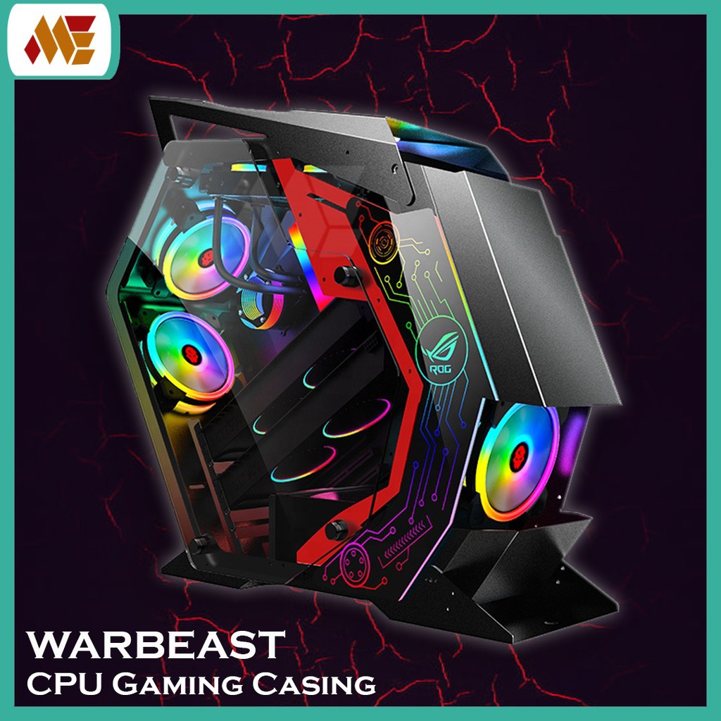 CPU Gaming Casing Double Side Transparent Gaming Case Glass / PC CASING ...