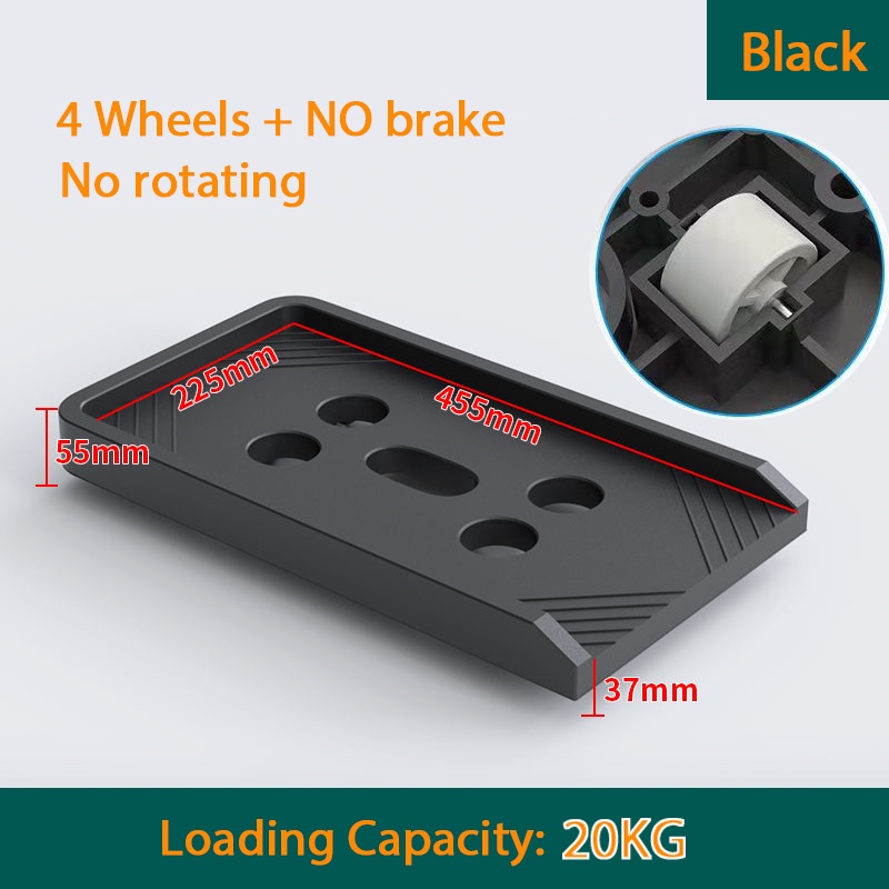 360 Rotating Computer Case Holder Cpu Stand Pc Base Trolley With Wheels ...