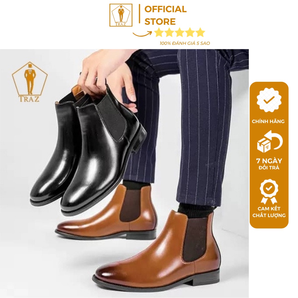Traz Chelsea Boots Classic Men's High-top Boots (set back 1 size ...