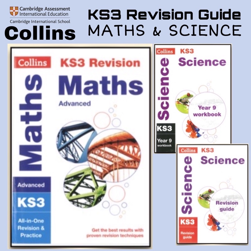 (PRINTED BOOK) Collins KS3 YEAR 9 Mathematics/ Science Revision Guide ...