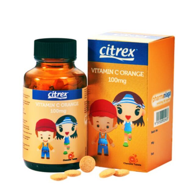 CITREX VITAMIN C 100MG ORANGE OR BLACKCURRANT FLAVOUR (90 TAB X 2 ...