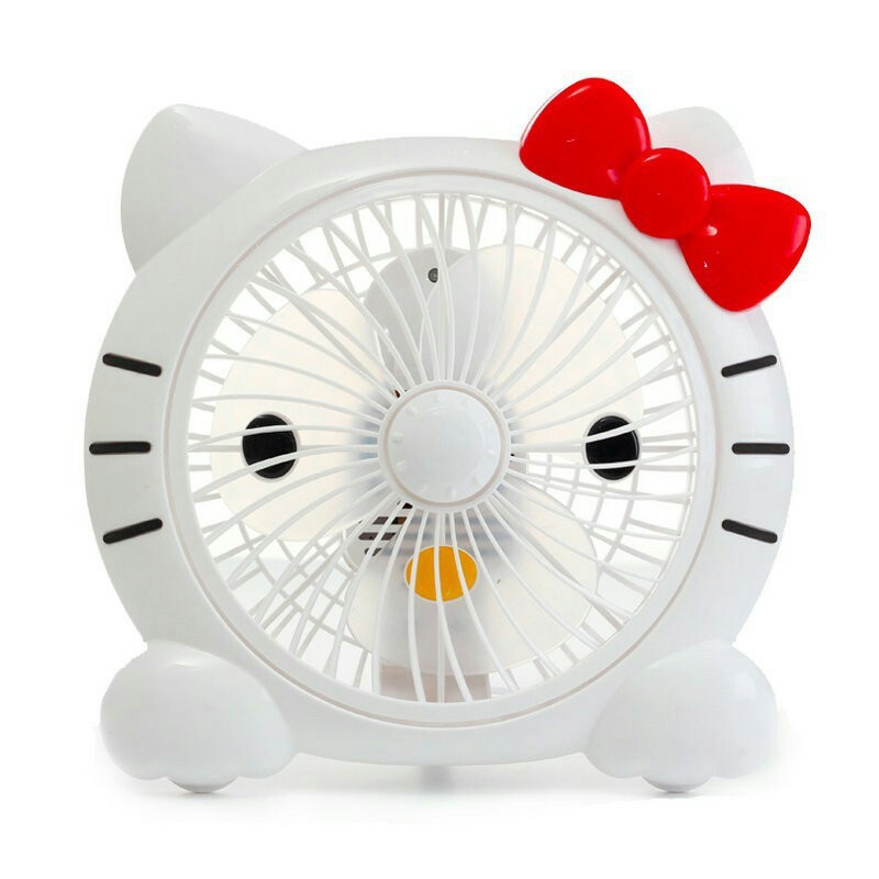 Rechargeable Hello Kitty Doraemon Cartoon Desk Fan Table Fan | Shopee ...
