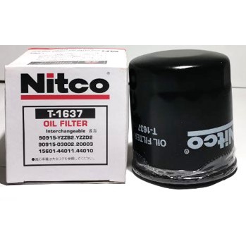 NITCO T1637 TOYOTA OIL FILTER 90915-YZZD2 HILUX INNOVA FORTUNER PRADO ...