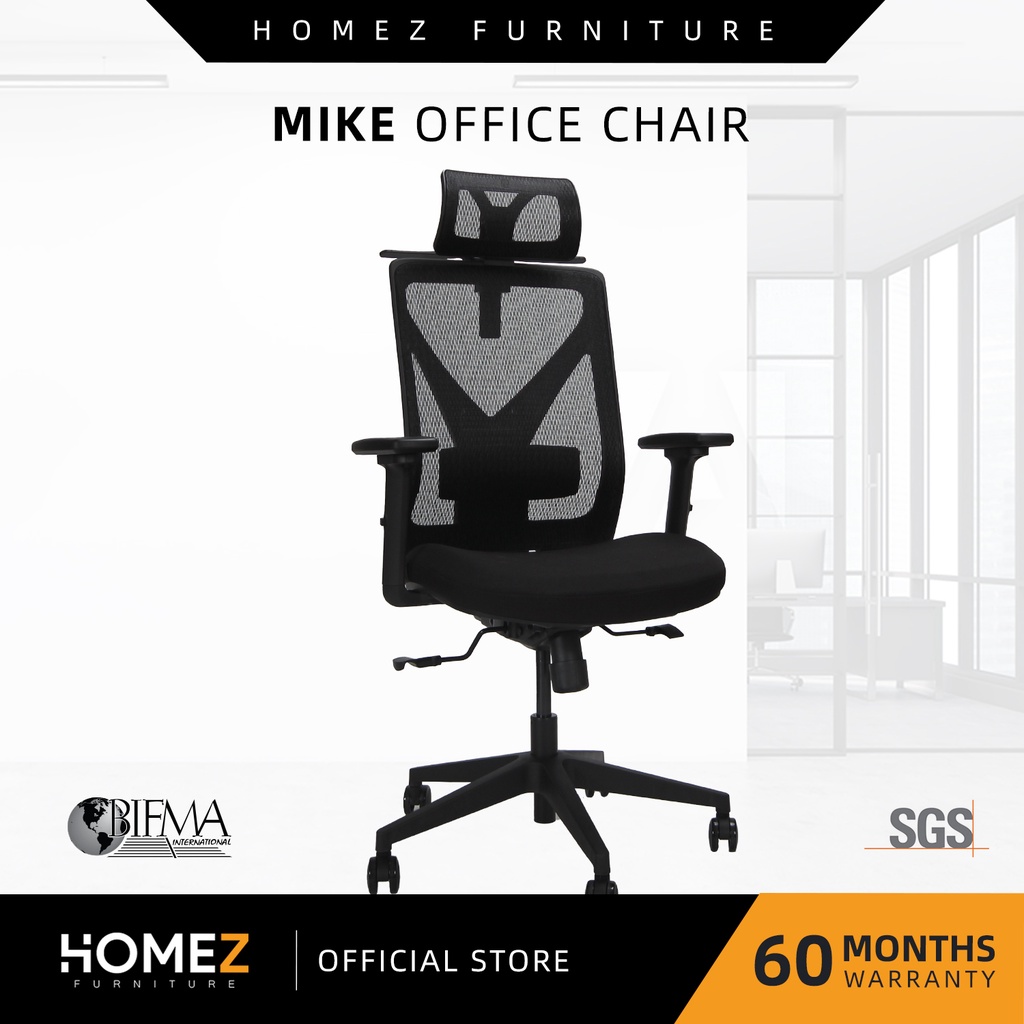 [FREE Shipping] Homez High Back Mesh Office Chair with Ergonomic Design ...