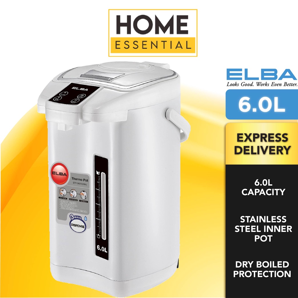 Elba Thermopot Water Dispenser Stainless Steel Inner Pot (6.0L) ETP ...