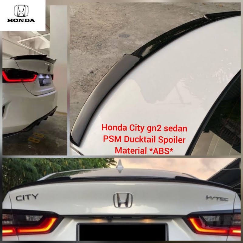 HONDA CITY GN2 2020-2024 FACELIFT PSM SPOILER GLOSSY BLACK COLOR DOUBLE ...