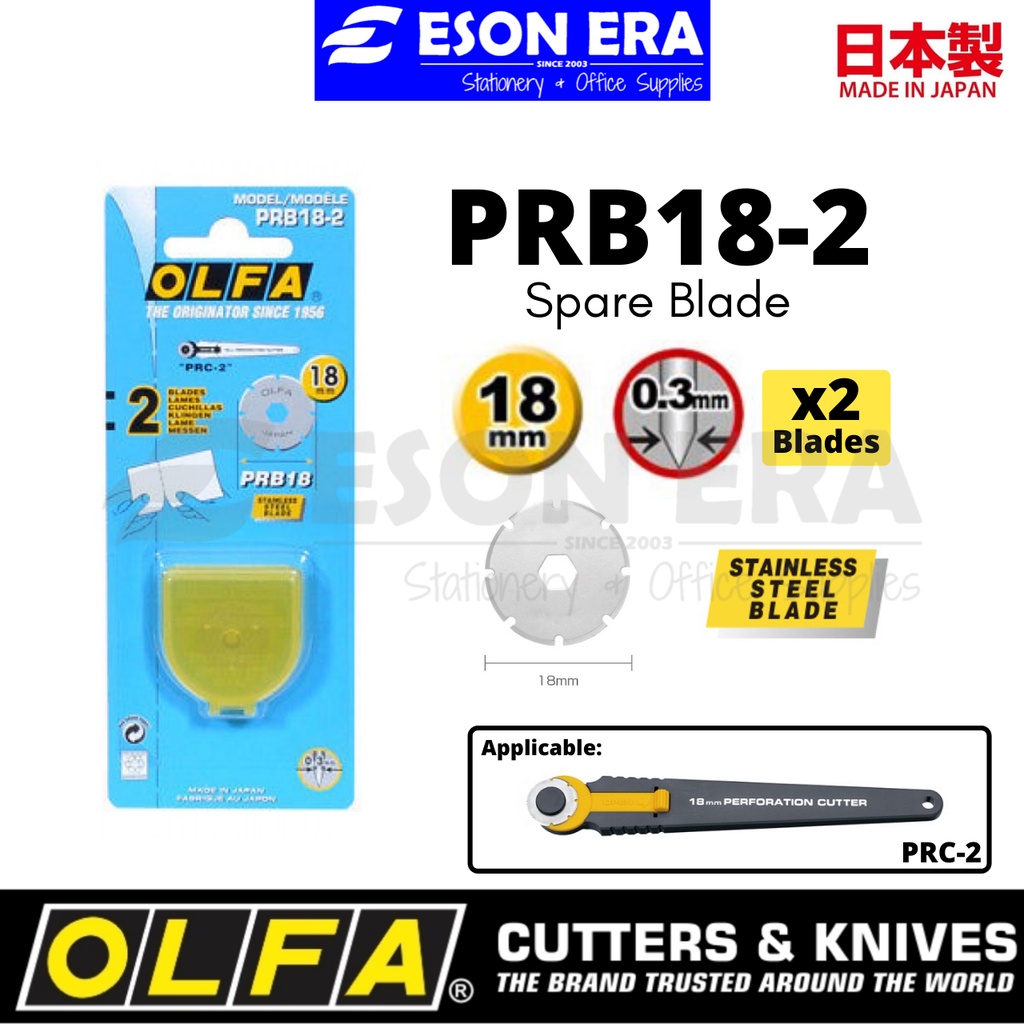 Olfa PRC-2 18mm Perforation Cutter Made In Japan Knife Pisau Bulat (Blades Olfa RB18-2/PRB18-2 ...
