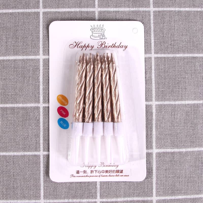 [READY STOCK] 10pcs/set Candle Golden Birthday Cake Candles Cake ...