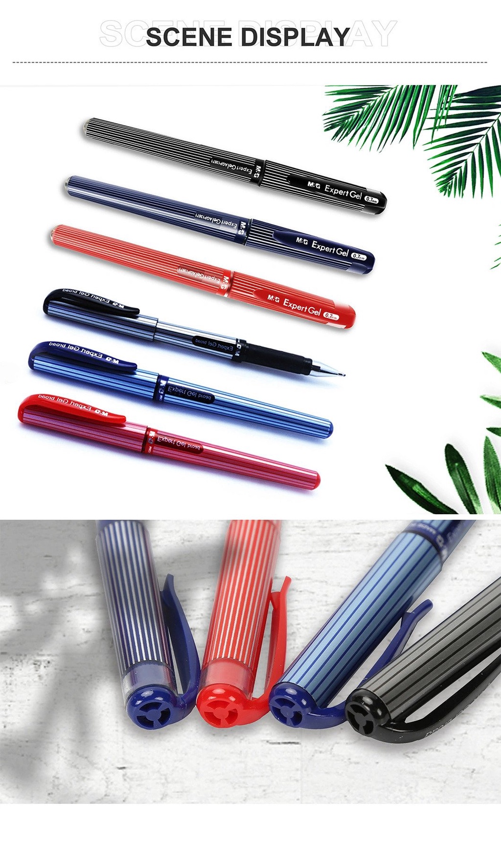 M&G Expert Gel Pen 0.7mm 1.0mm AGP13671 / AGP13672/ Black Signature Pen ...