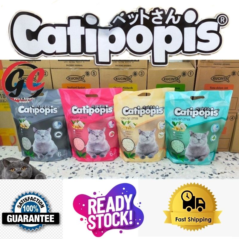Catipopis Premium Tofu Cat Litter 6L😻豆腐猫砂😻Pasir Kucing Taufu 6L ...