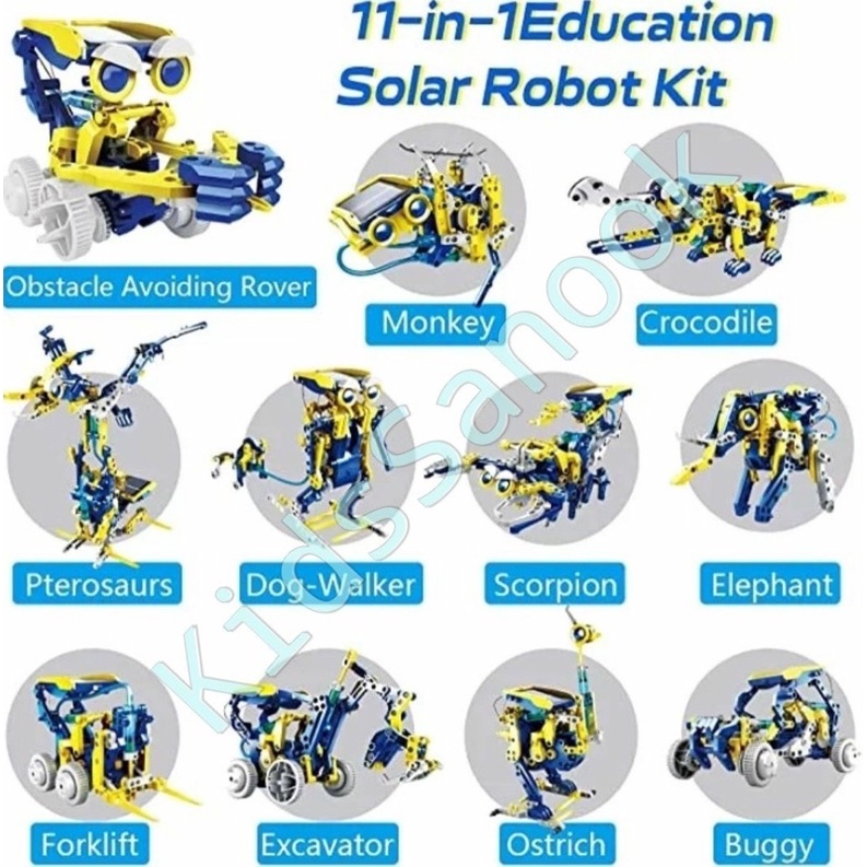 !! STEM DIY 11 IN 1 SOLAR ROBOT KIT | Shopee Malaysia