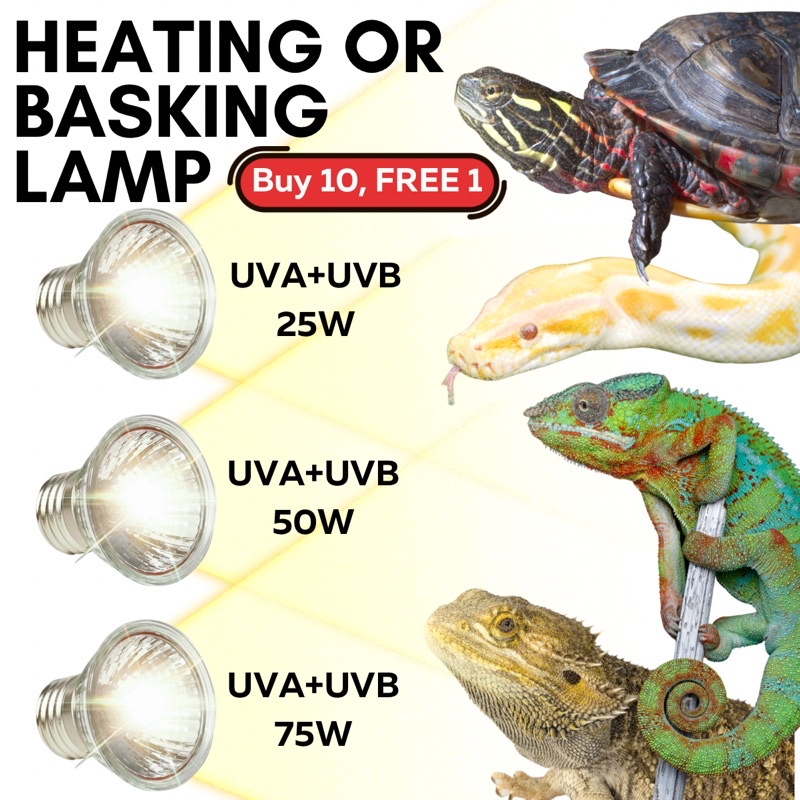 Reptile Heating Bulb/Basking Bulb/UVA UVB Light/Lampu Kura-Kura/Heating Lamp/Basking Lamp ...