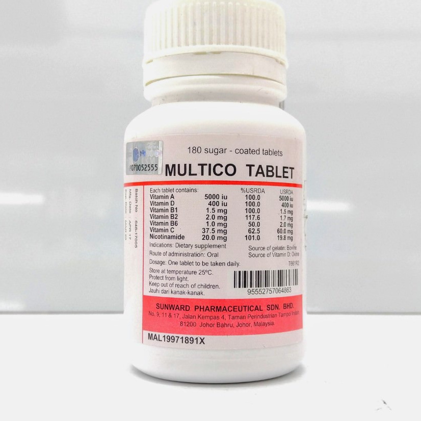 MULTICO TABLET 180'S (EXP:10/22) | Shopee Malaysia