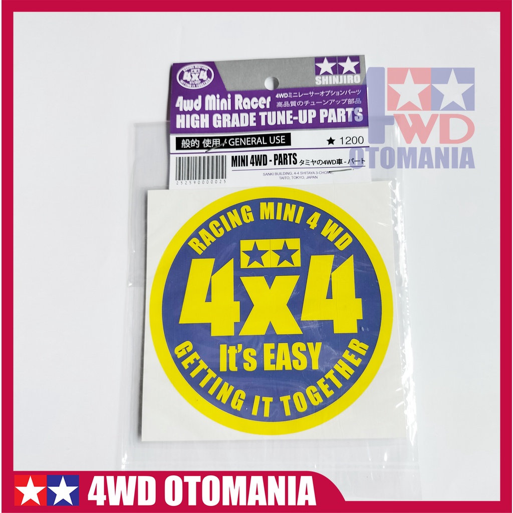 Tamiya - Mini Racing Sticker 4WD 4x4 It's EASY Getting It Together ...