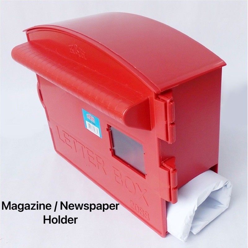 PVC Red Post Letter Box 2088/ Plastic Mail Box / Peti Surat Plastik ...