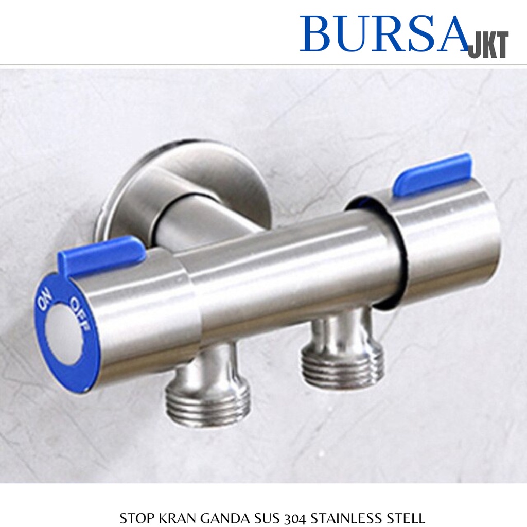 STOP FAUCET DOUBLE SHOWER FAUCET LEFT AND RIGHT STAINLESS SUS304 ANTI ...