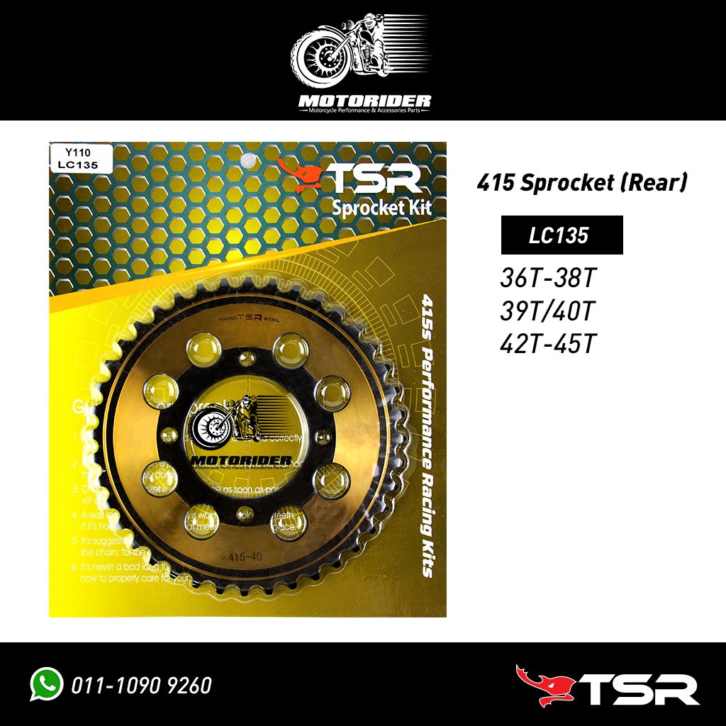 TSR 415 Rear Sprocket LC135 Y125Z RSX / EX5 | Shopee Malaysia