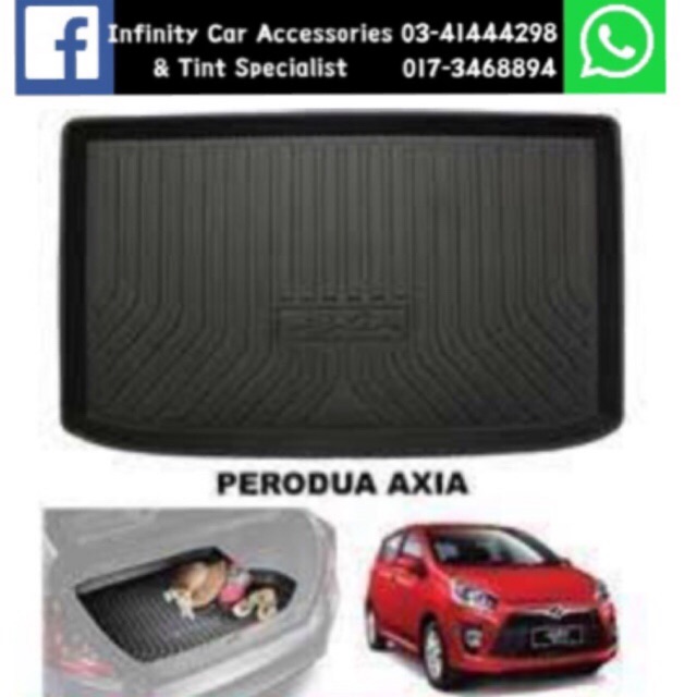 Perodua Axia 2014-2022 Boot Tray Trunk Tray Cargo Tray | Shopee Malaysia