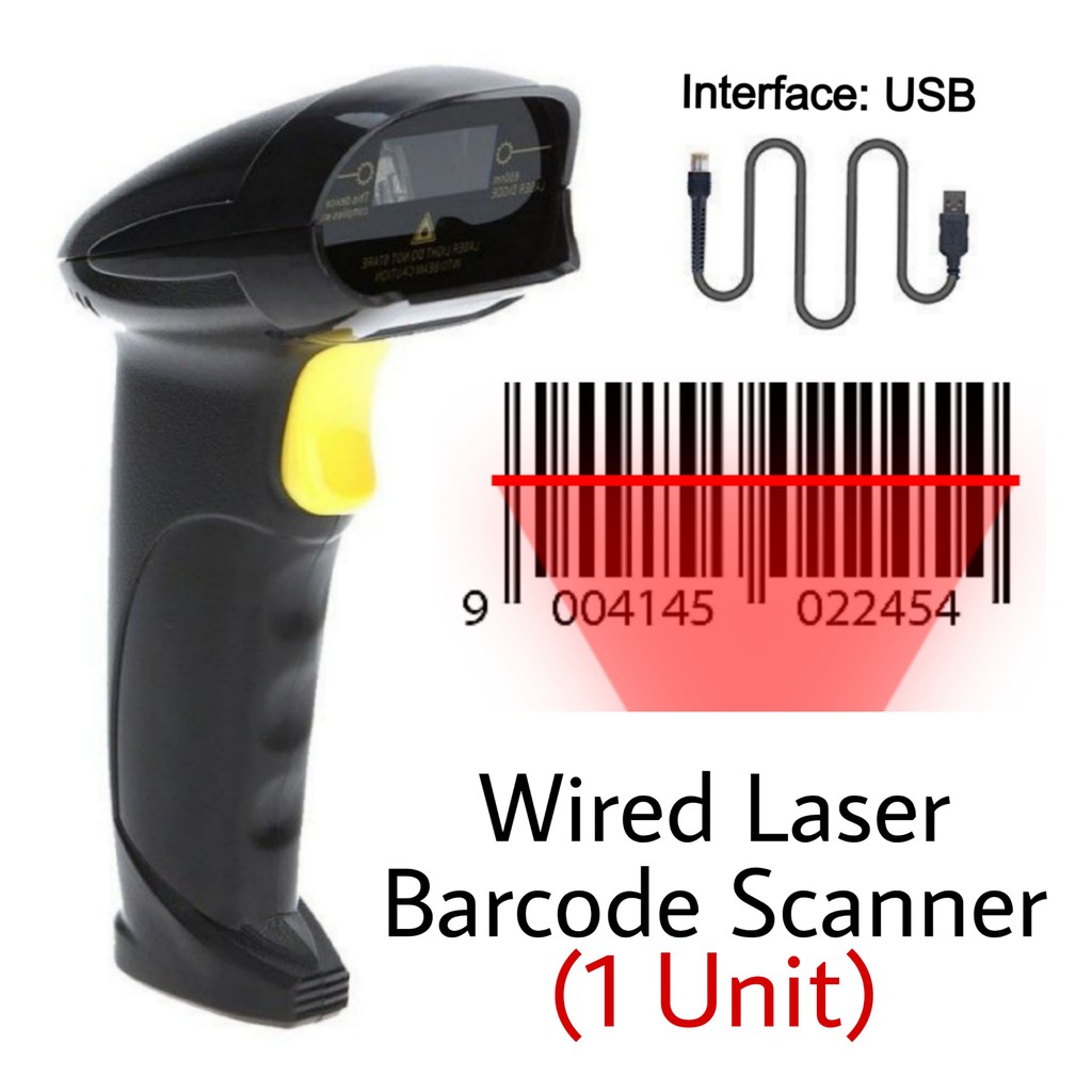 WIRED LASER USB BARCODE SCANNER BC-001 (1 UNIT) | Shopee Malaysia