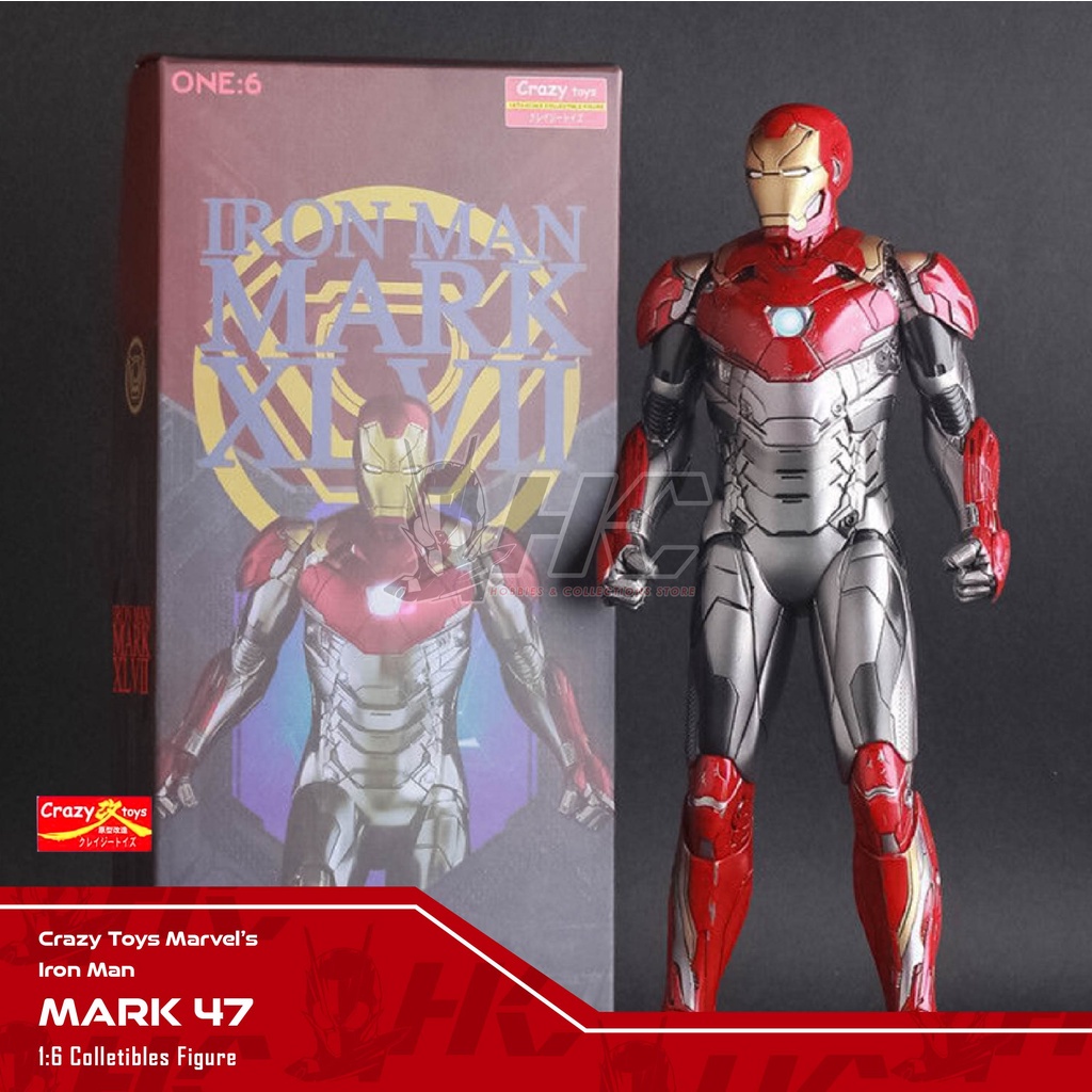 Crazy Toys Marvel Iron Man Mark 47 1:6 Collectible Figure | Shopee Malaysia