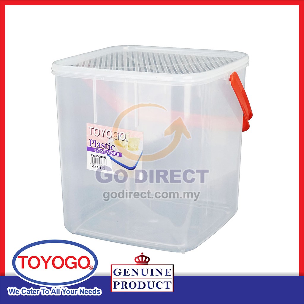2 X TOYOGO 8L Air Tight Handy Square Food Container Plastic storage ...