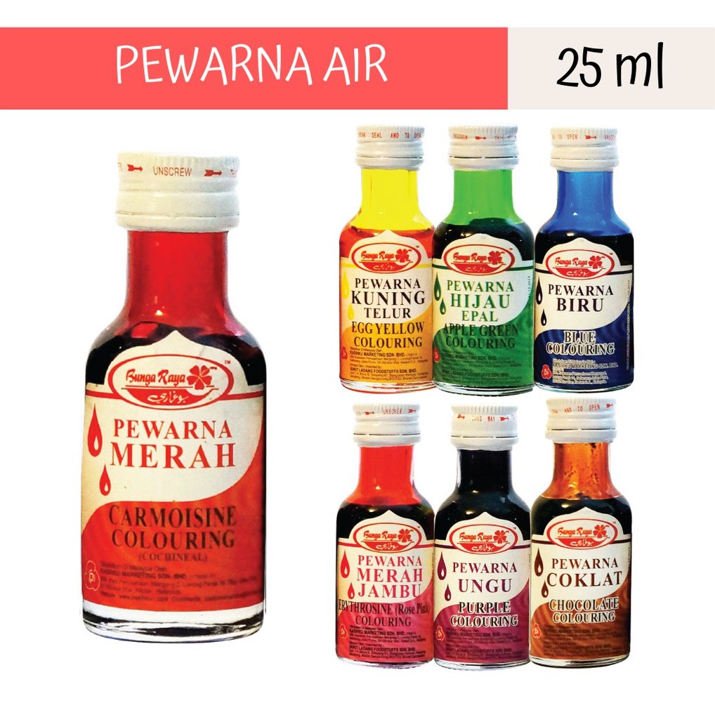 PALING MURAH : CAP BUNGA RAYA PEWARNA AIR MAKANAN / FOOD GRADE ...