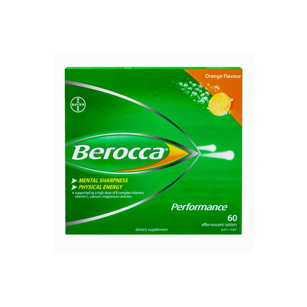 Berocca Performance 60 Effervescent Tablets (Orange Flavour) | Shopee ...