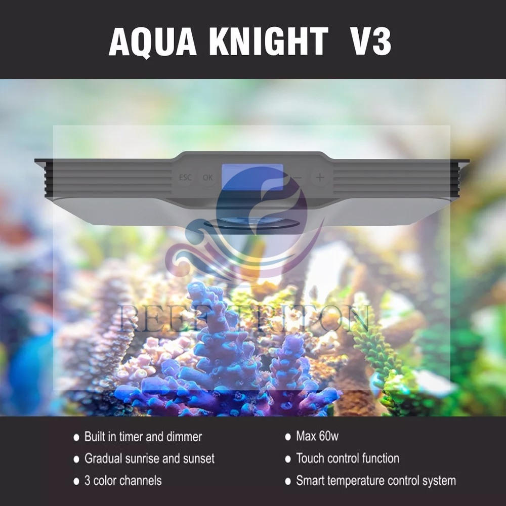 AQUAKNIGHT aqua spectre aquarium LED 60w lightning for coral fish tank ...
