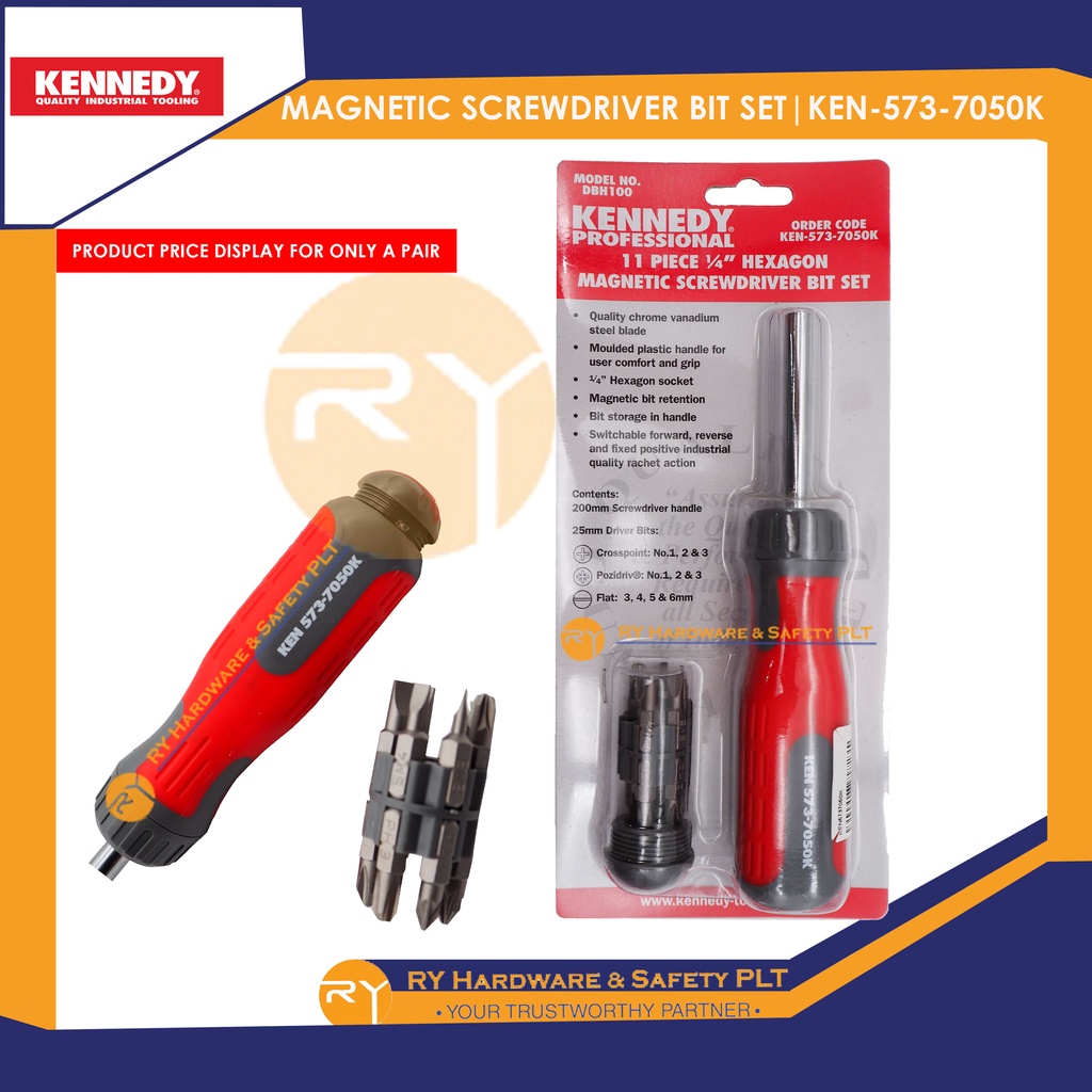 KENNEDY PROFESSIONAL | KEN573 7050K MAGNETIC SCREWDRIVER BIT SET ...