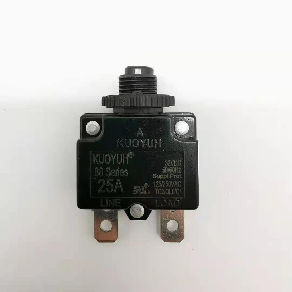 KUOYUH Resettable Thermal Switch Overload Protector AC125/250V 3A-25A ...