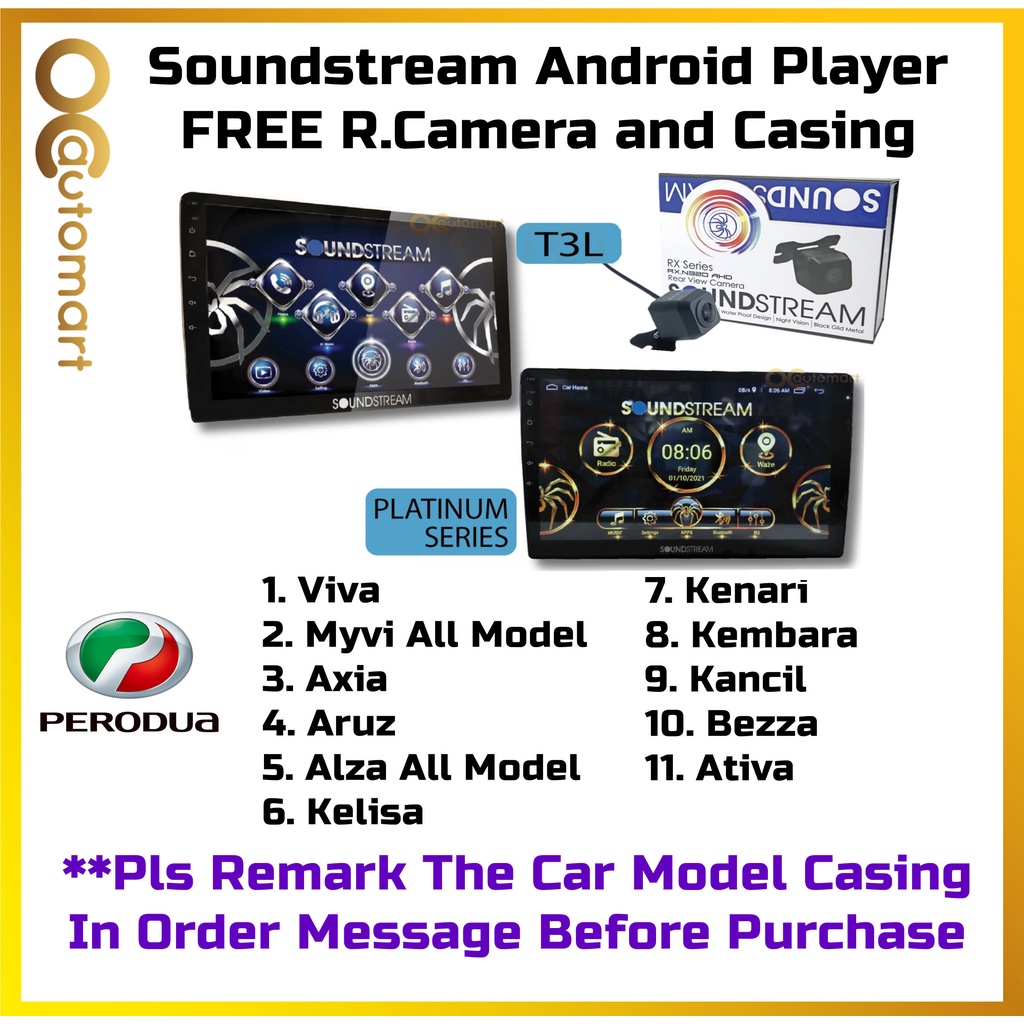 FREE CASING Soundstream QLED T3L 1+16GB or 2+32GB DSP Android Player ...