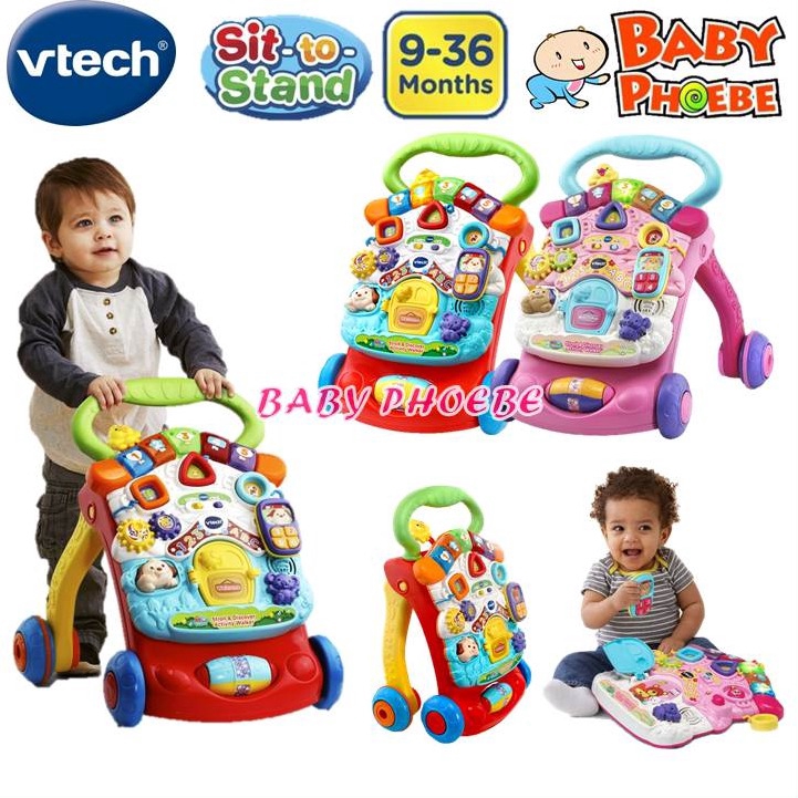 Vtech 2 in 1 Sit To Stand Stroll & Discover Activity Musical Baby ...