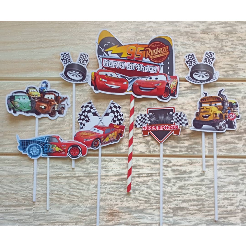 CARS CARTOON CAKE TOPPER 01 | Shopee Malaysia