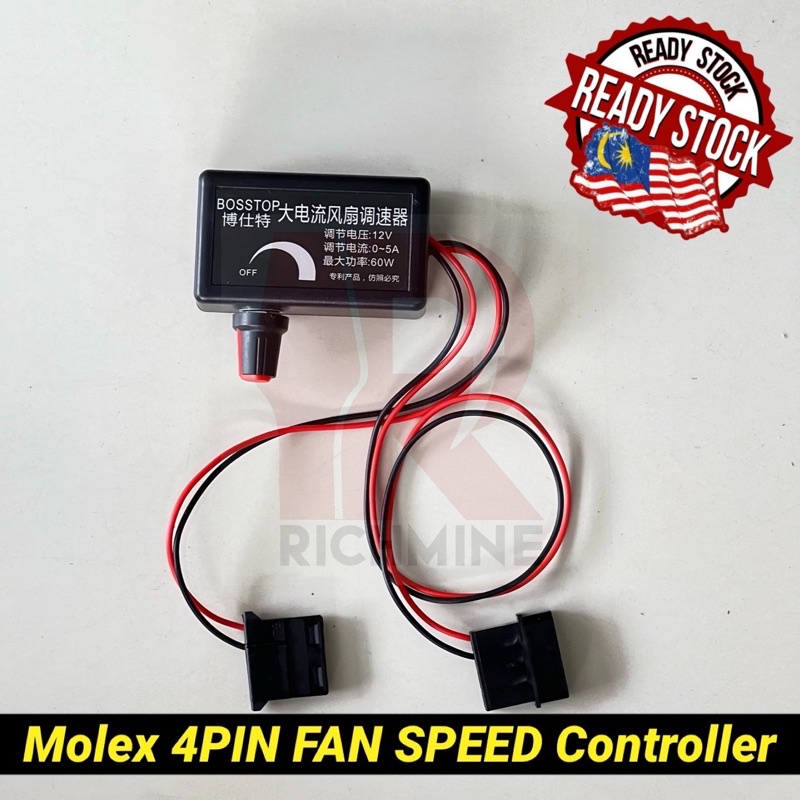 {ReadyStock} Fan speed Controller Molex 4PIN CONTROL PC ETH MINING ...