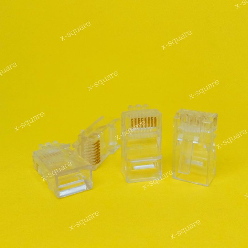 RJ45 CAT5e / CAT6 Modular Head / Plug / Cyrstal Head / Jack | Shopee ...