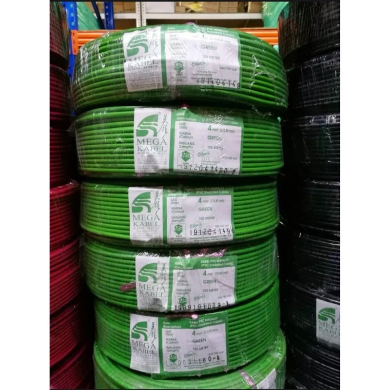 🔥READY STOCK🔥MEGA KABEL 4MM Insulated PVC 100% Pure Copper Cable (SIRIM APPROVE) | Shopee Malaysia