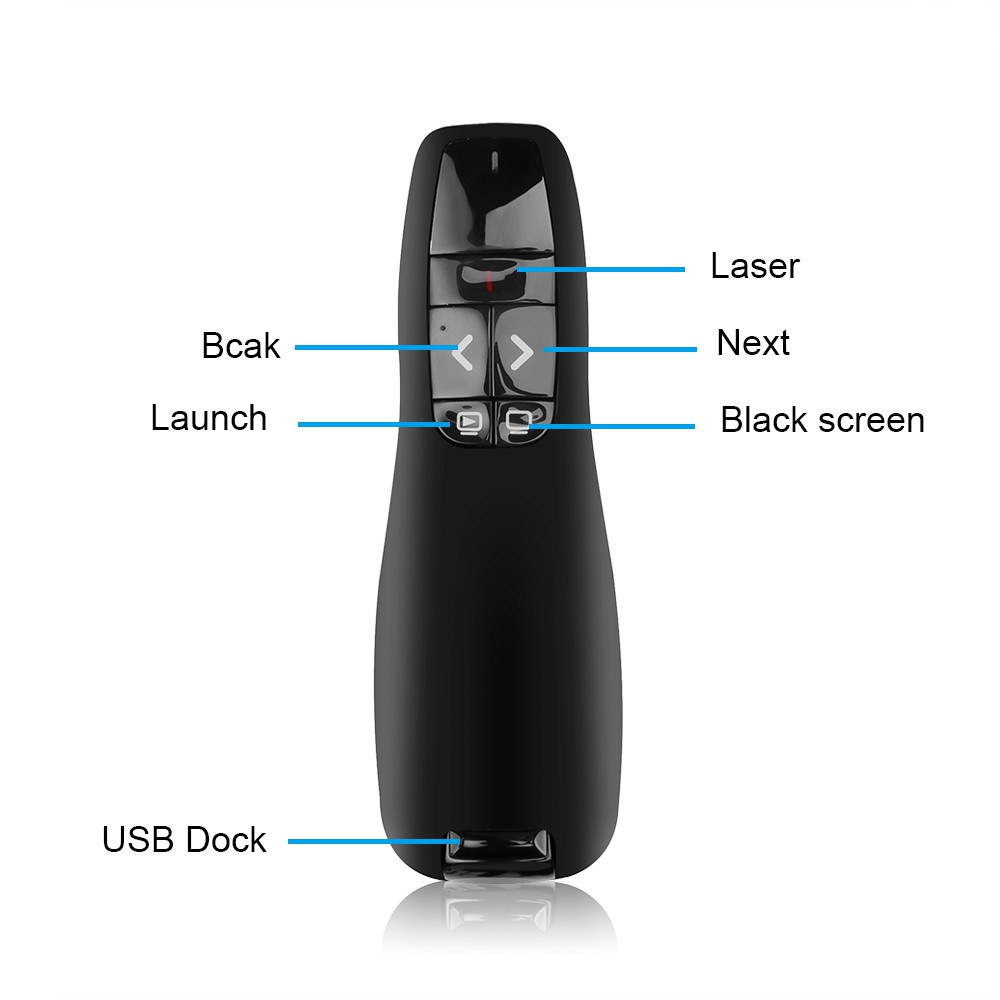 Laser Pointer Presentation 2.4g Lazer USB Remote Control Wireless For ...