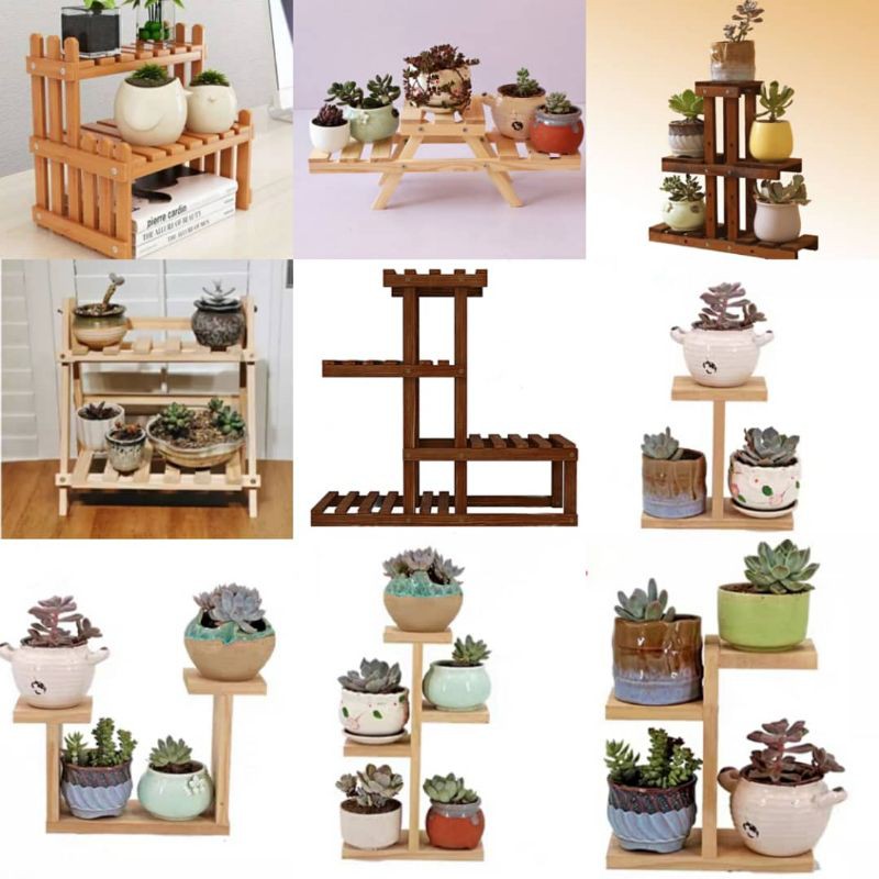 Mini rack for succulent / cactus pot 多肉架 / 小花架 | Shopee Malaysia