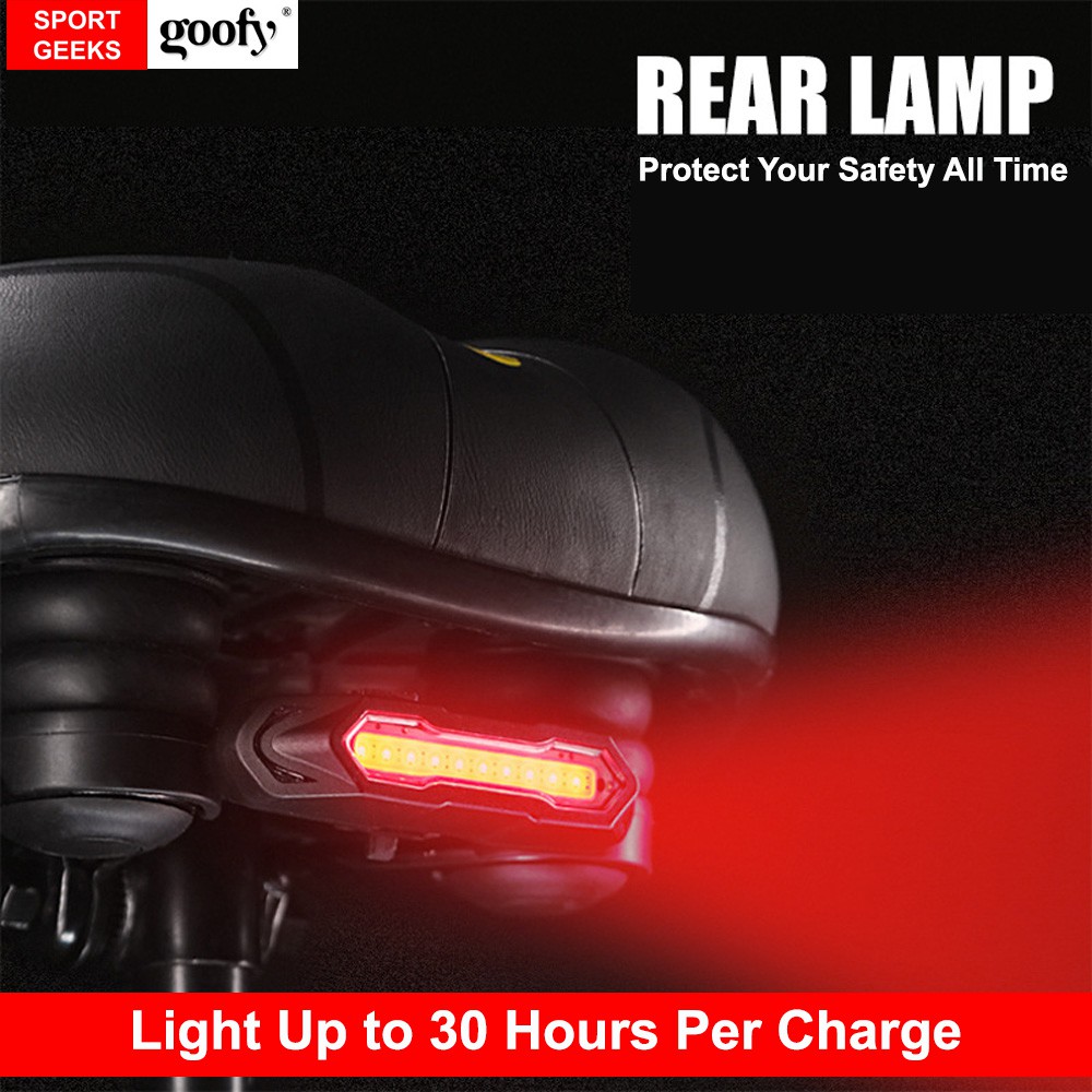 goofy Bicycle Rear LED Light Cycling Seat Fork Rode Mountain Bike ...