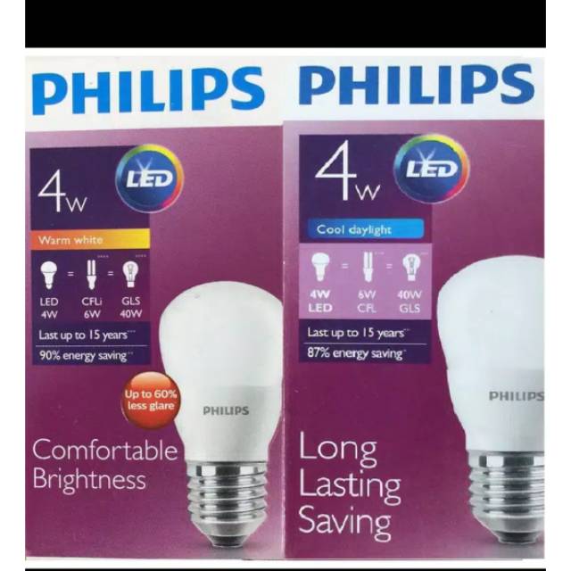 Philips Led Lights 4 Watt Yellow And White Color | Shopee Malaysia