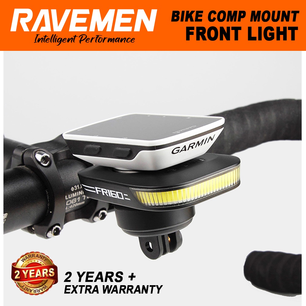 RAVEMEN FR160 Bicycle Front Light for Garmin Wahoo Bryton Magene Meter Mount Integrated Front ...