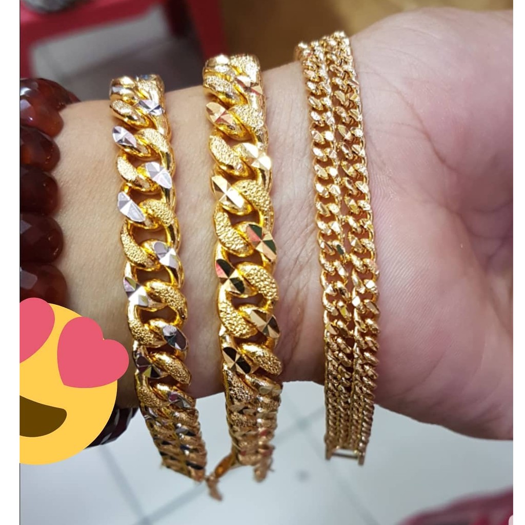 👹 COP 916 ORI JE, DE 18KGP 👹 EMAS KOREA GELANG TANGAN RANTAI TANGAN BRACELET GOLD PLATED 👹 ...