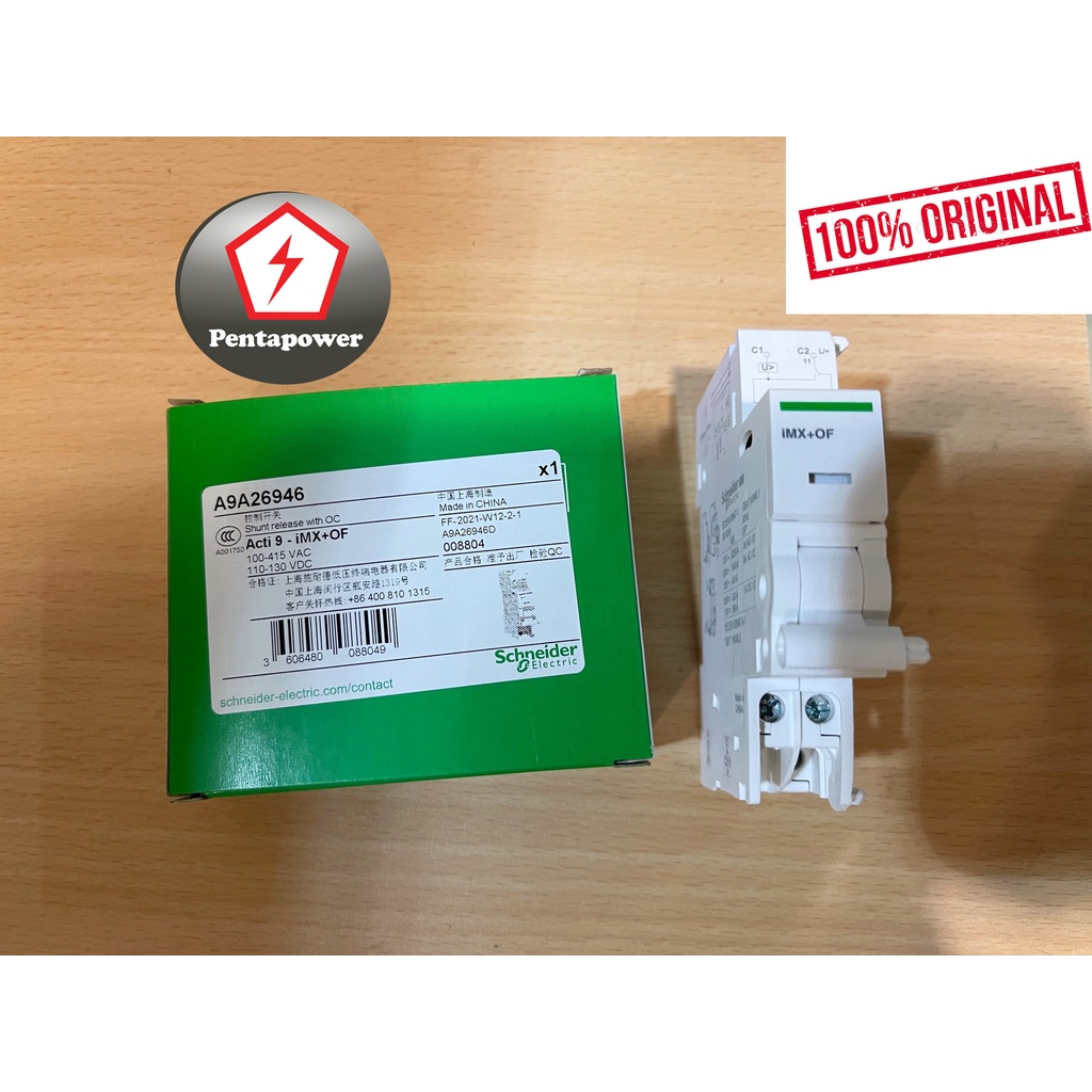 SCHNEIDER A9A26946 shunt trip release with OC contact, Acti9, iMX+OF ...