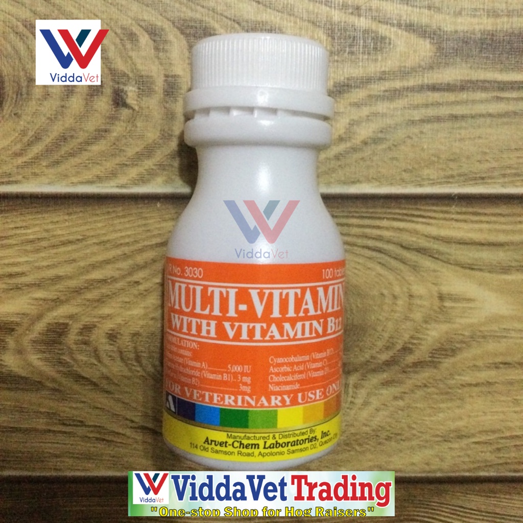 Viddavet Arvet Multivitamins 100 Tablets/Bottle for pets multivitamins ...