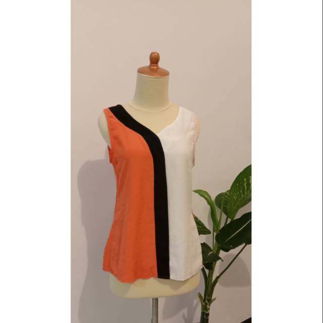 Fgs - Summer Orange Fresh Top / Orange And White Kutung Tops (RealPict ...