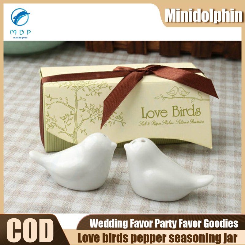 【Fast delivery】MY Ready Stock Wedding Souvenir Giveaways Love Birds in the Window Salt & Pepper ...