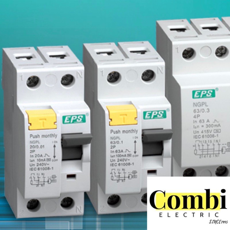 EPS ELCB / RCCB 2 POLE 20A / 40A / 63A (10mA / 30mA & 100mA) SIRIM APPROVED ELCB | Shopee Malaysia