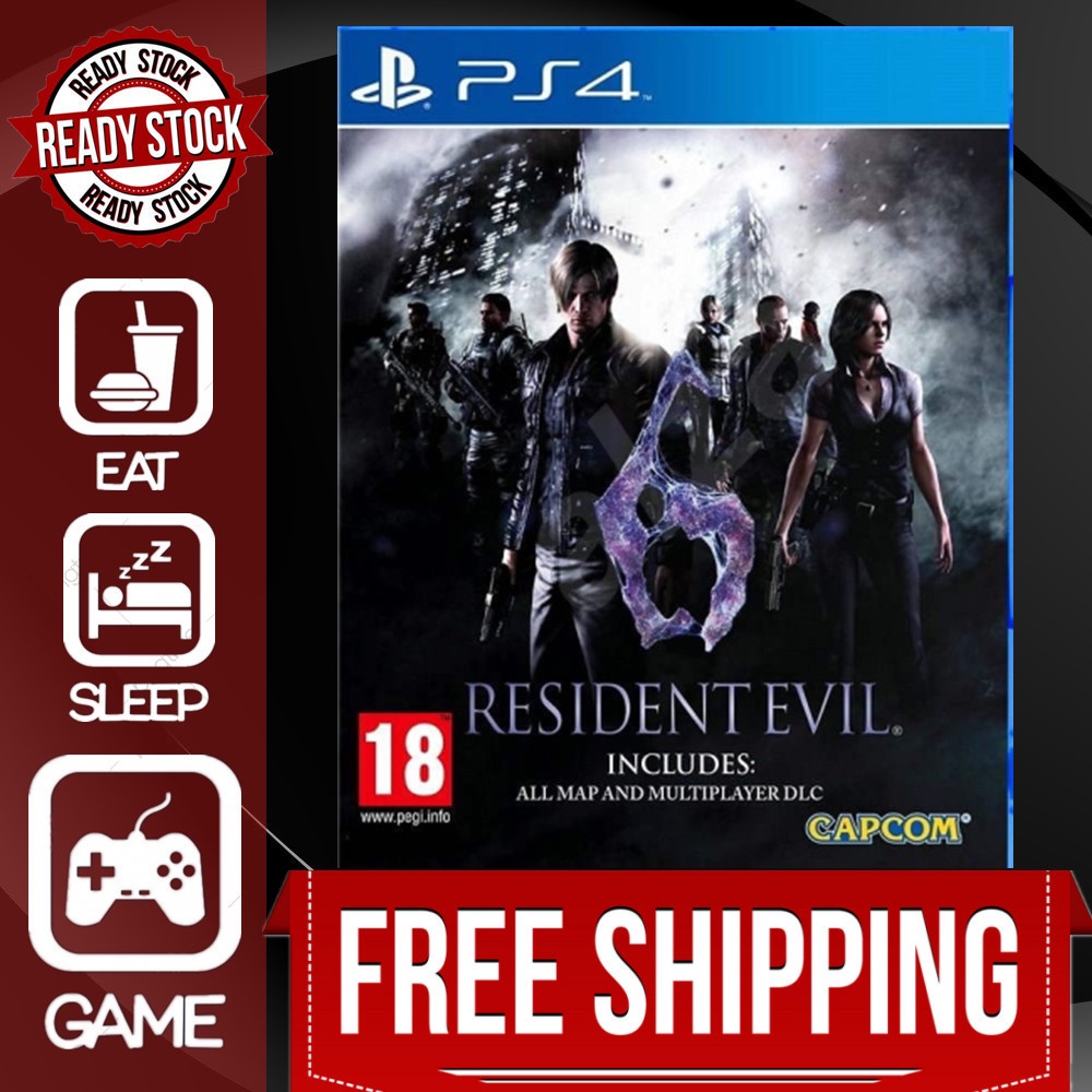 PS4 Resident Evil 6 (English - Disc - New Seal) 生化危机 6 RE6 Biohazard ...